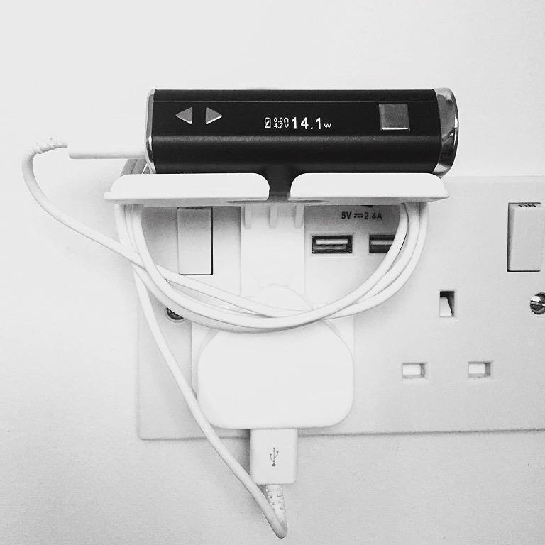 X6074 White Plug Wall Mounted Mobile Device Holder Stand Portable ...