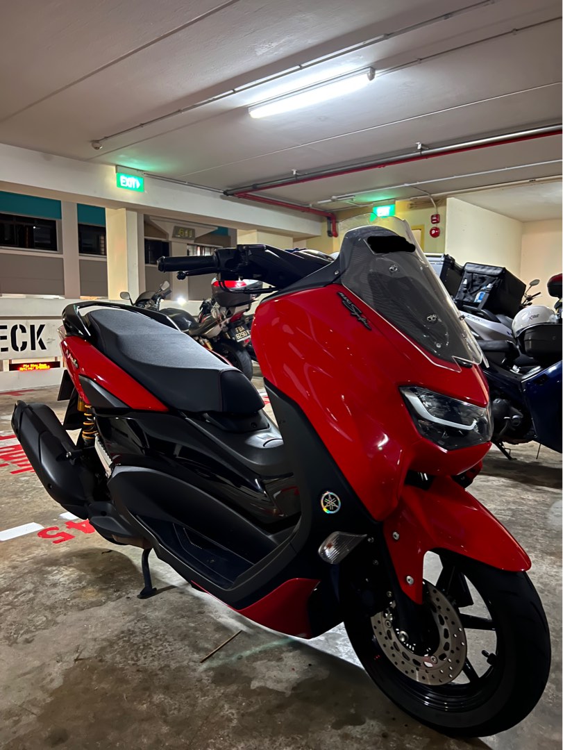 Yamaha NMAX 155 Red Coverset, Motorcycles, Motorcycle Apparel on Carousell