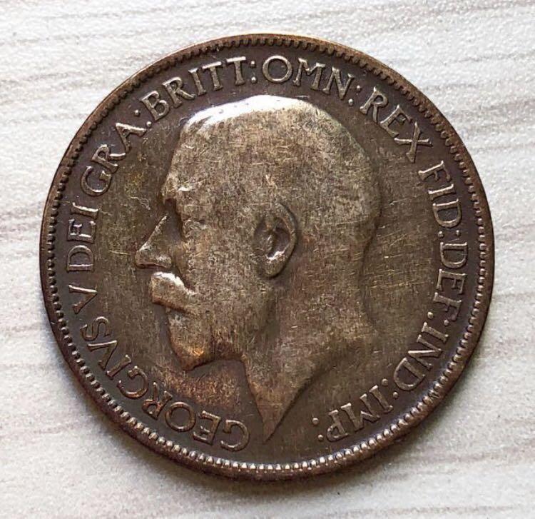 1922 king George V half penny 1/2 penny 1937 king George VII Great ...