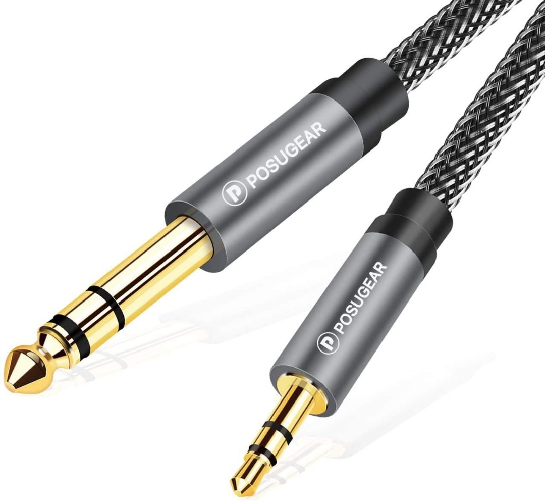 [2025] 3.5mm to 6.35mm cable 1M, POSUGEAR 3.5mm (1/8 inch) Male TRS to ...