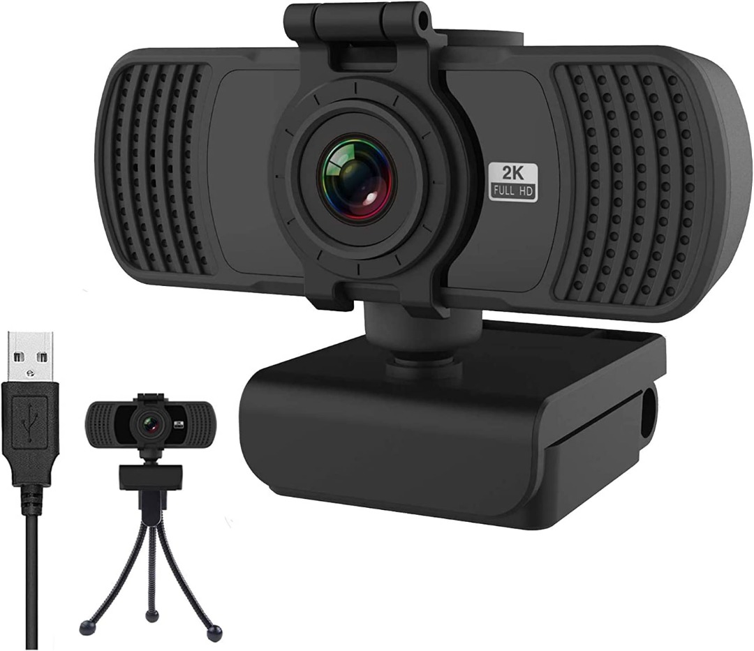 2K Webcam with Microphone, [Upgrade 1080P Webcam ] HD Webcam for PC ...