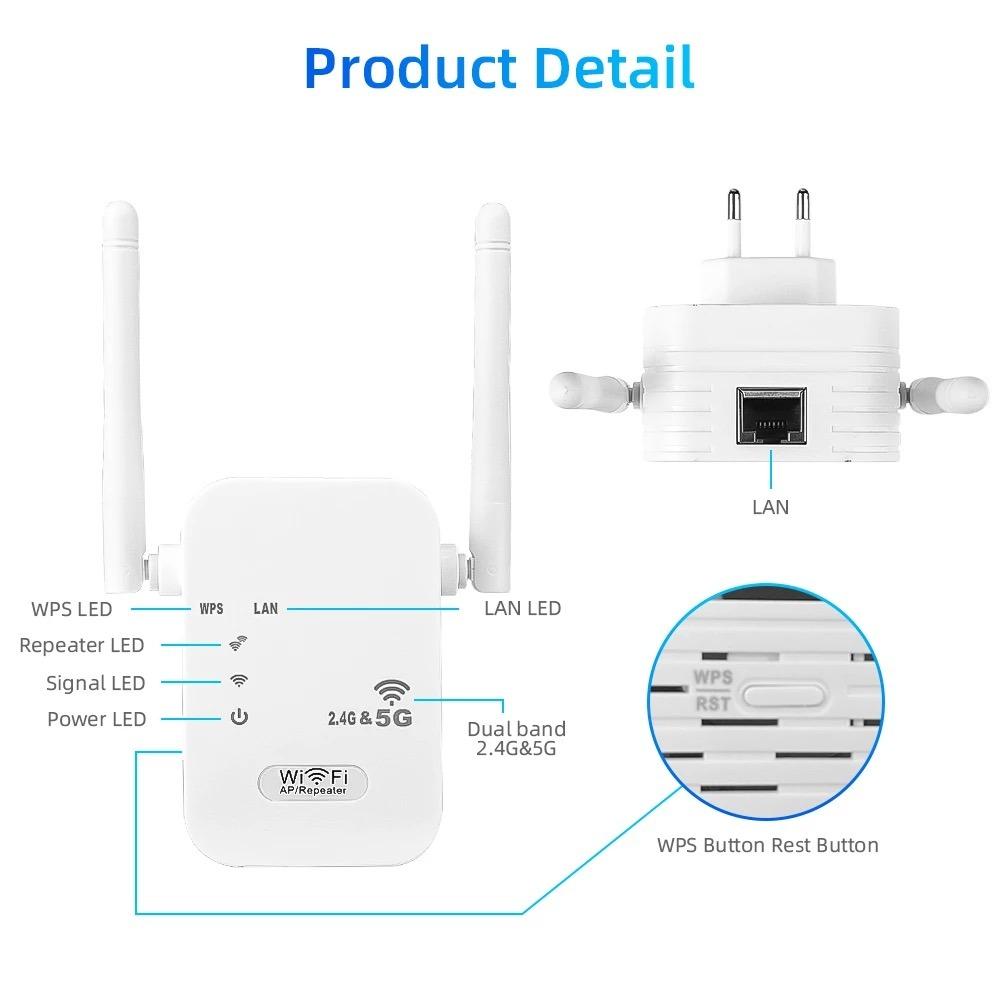 G Ghz Wifi Repeater Mbps Router Amplifier Wi Fi Long Range Extender Wifi Signal Booster