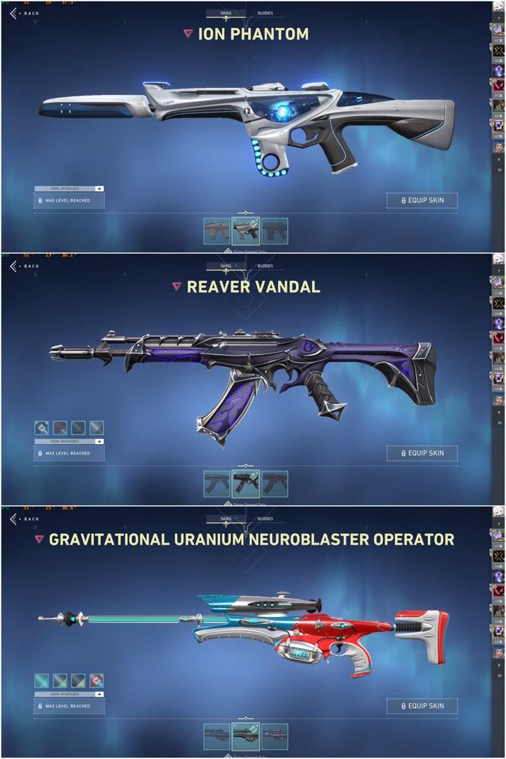 REAVER VANDAL+GRAVITATIONAL OPERATOR+RECON BALISONG VALORANT ACCOUNT#29 ...