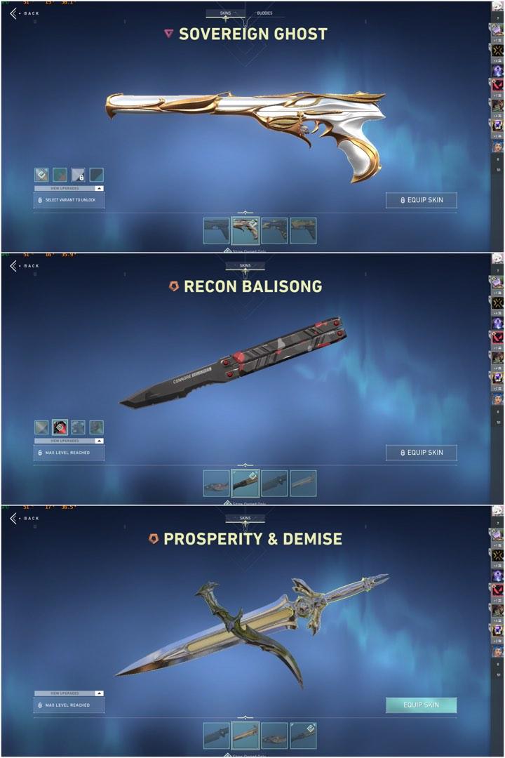 REAVER VANDAL+GRAVITATIONAL OPERATOR+RECON BALISONG VALORANT ACCOUNT#29 ...