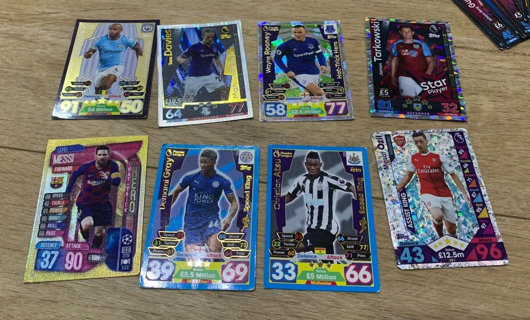 80 match attax card with 8 special cards and 2 silver limited edition ...
