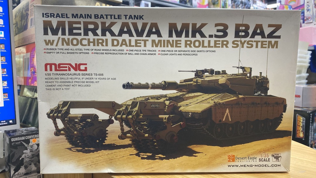 sold 全新 缺履帶 Meng 1/35 Israel Main Battle Tank Merkava Mk.3 BAZ w/Nochri ...