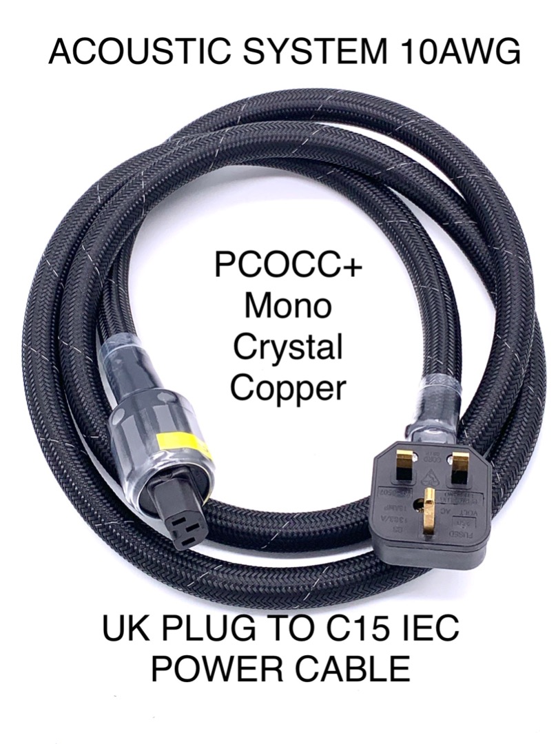 ACOUSTIC SYSTEM REFERENCE PRO 15 AMP PCOCC POWER CABLE, Audio, Other ...