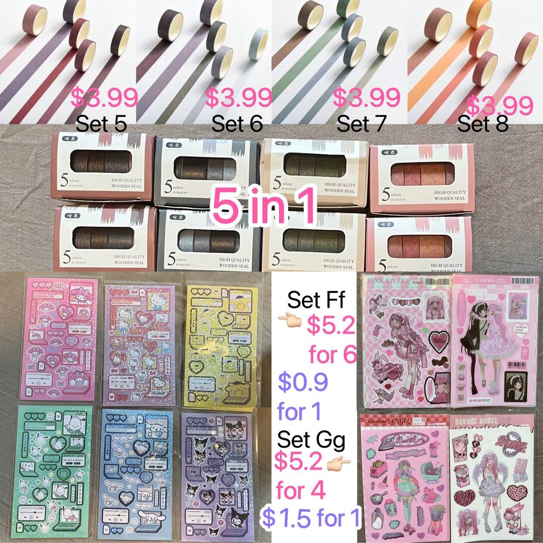 Aesthetic Korean deco sticker sheet-cute scrapbook-journal bujo penpal ...