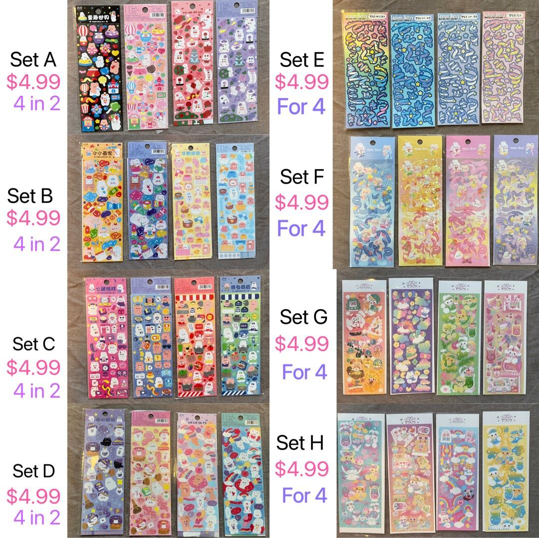 Aesthetic Korean deco sticker sheet-cute scrapbook-journal bujo penpal ...