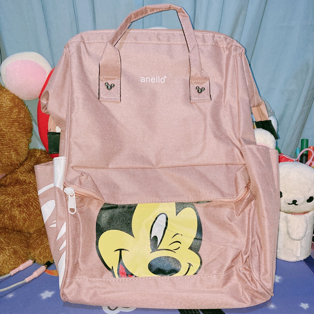 Anello Mickey Mouse Backpack in Pink, Women's Fashion, Bags & Wallets ...