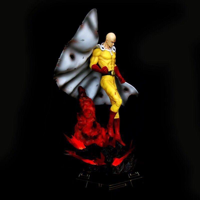 Anime ONE PUNCH MAN figure Saitama action figure with light PVC statue ...