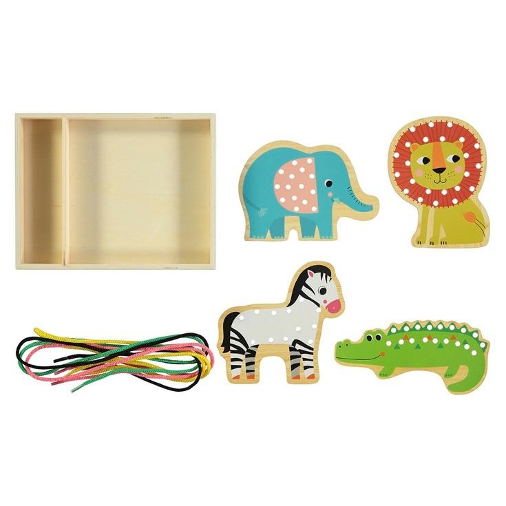 ANKO Wooden Animals Threading Set Educational Toys, Hobbies & Toys ...