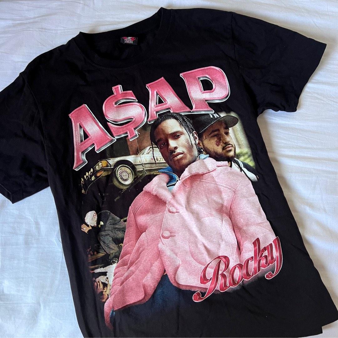 RARE asap rocky graphic shirt, Men's Fashion, Tops & Sets, Tshirts ...