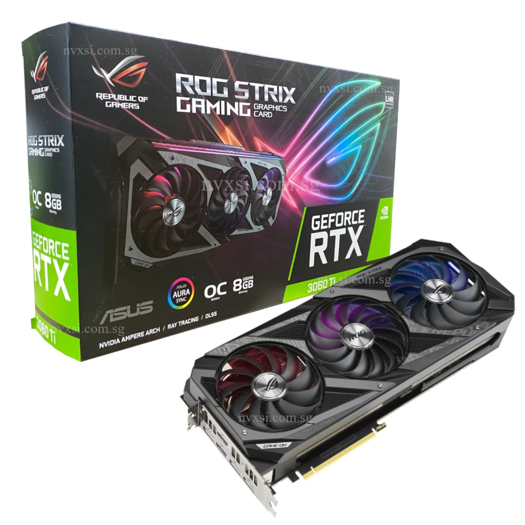 Asus ROG Strix GeForce RTX™ 3060 Ti OC Edition ROG-STRIX-RTX3060TI-O8G ...