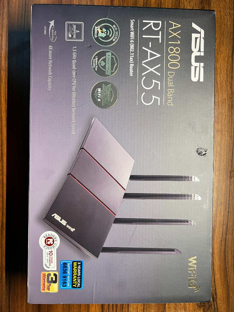 Asus RT-AX55 WiFi6 router, condition 10/10, Computers & Tech, Parts ...