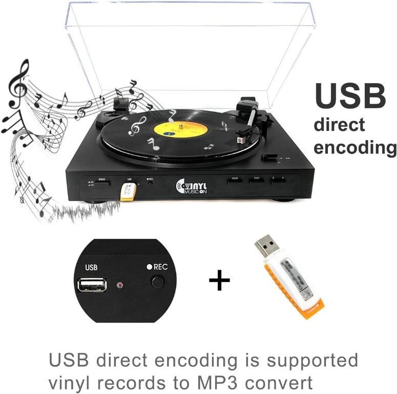 [B443] VINYL MUSIC ON Fully Automatic USB Belt-Drive Stereo Turntable ...