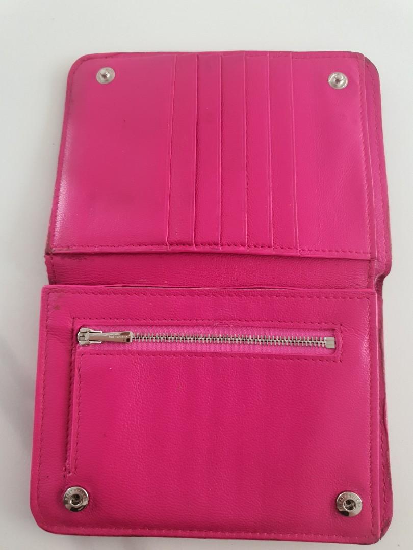 Balenciaga - Fuschia Pink Wallet, Luxury, Bags & Wallets on Carousell