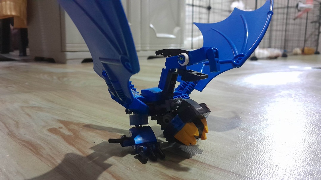 Blue Aerodactyl Mechanical Dinosaur Building Blocks Dino Mecha Robot ...