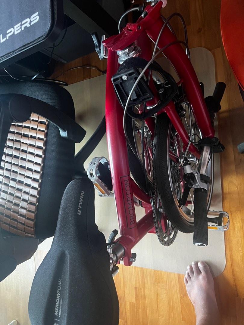 Brompton red, Sports Equipment, Bicycles & Parts, Bicycles on Carousell