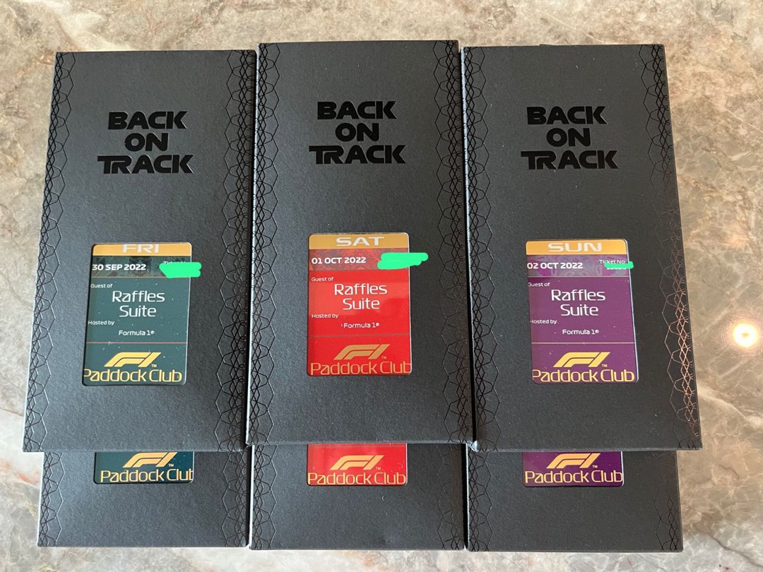 Buying F1 Paddock tickets. Friday and Saturday, Bulletin Board, Looking ...