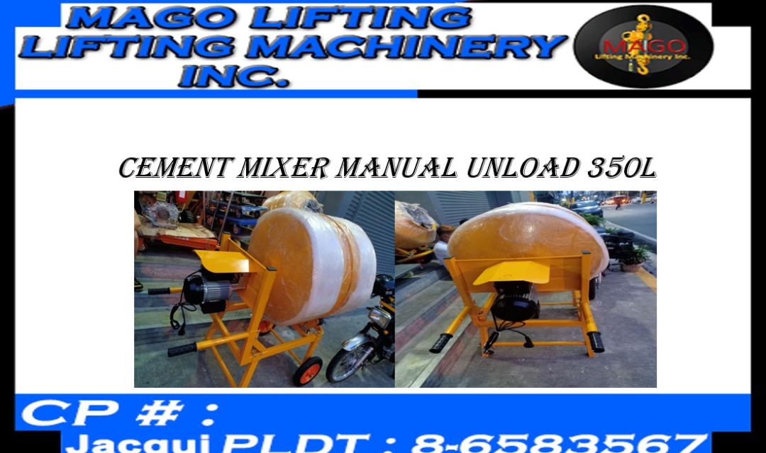 CEMENT MIXER MANUAL UNLOAD 350L, Commercial & Industrial, Construction ...