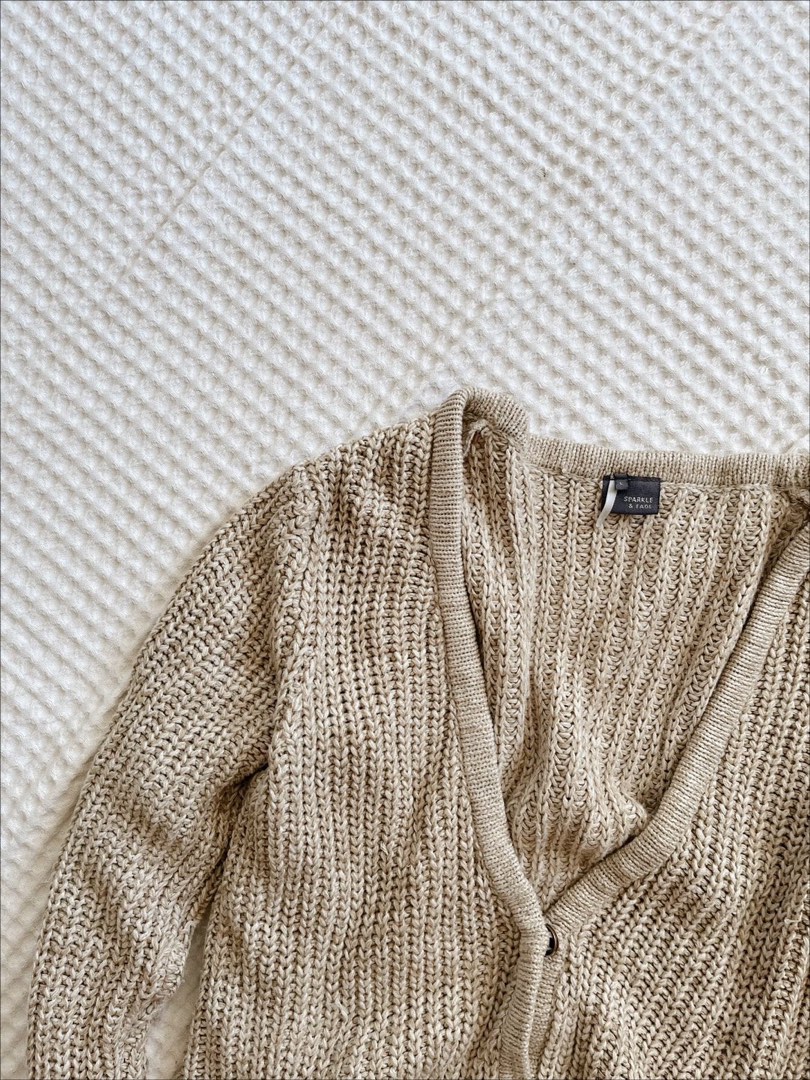 Chunky Oversized Knit Cardigan, Women's Fashion, Coats, Jackets and ...