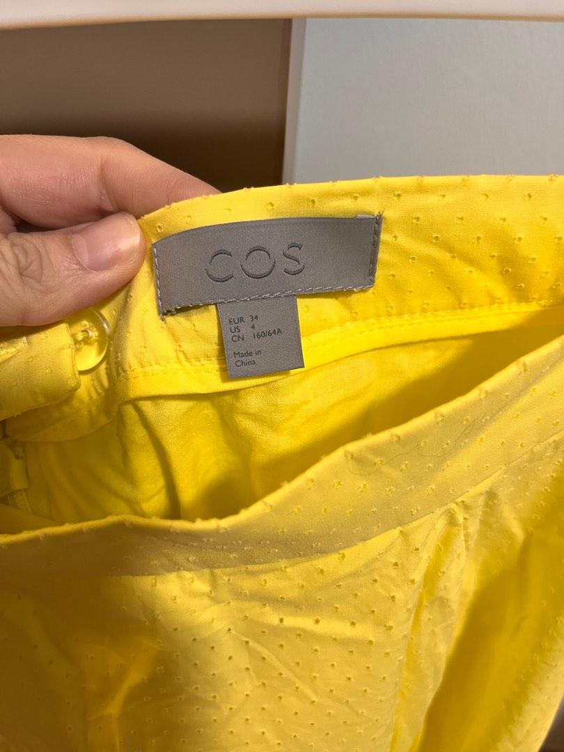 COS yellow midi skirt, Women's Fashion, Bottoms, Skirts on Carousell