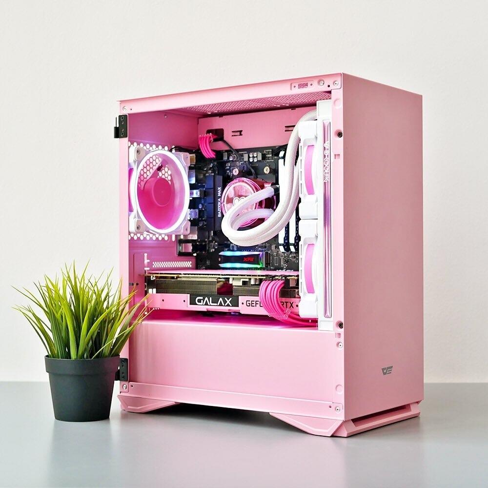 DARKFLASH DLM22 PINK CHASSIS PC CASE M-ATX, Computers & Tech, Parts ...