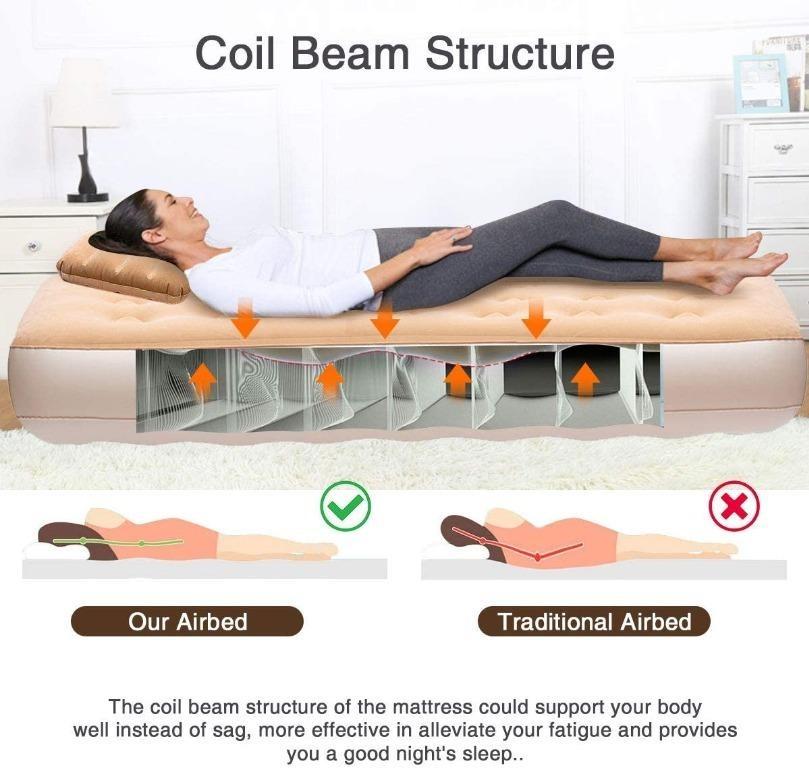 Electric Pump DC&AC Air Bed Mattress Inflatable Single Audew with free ...