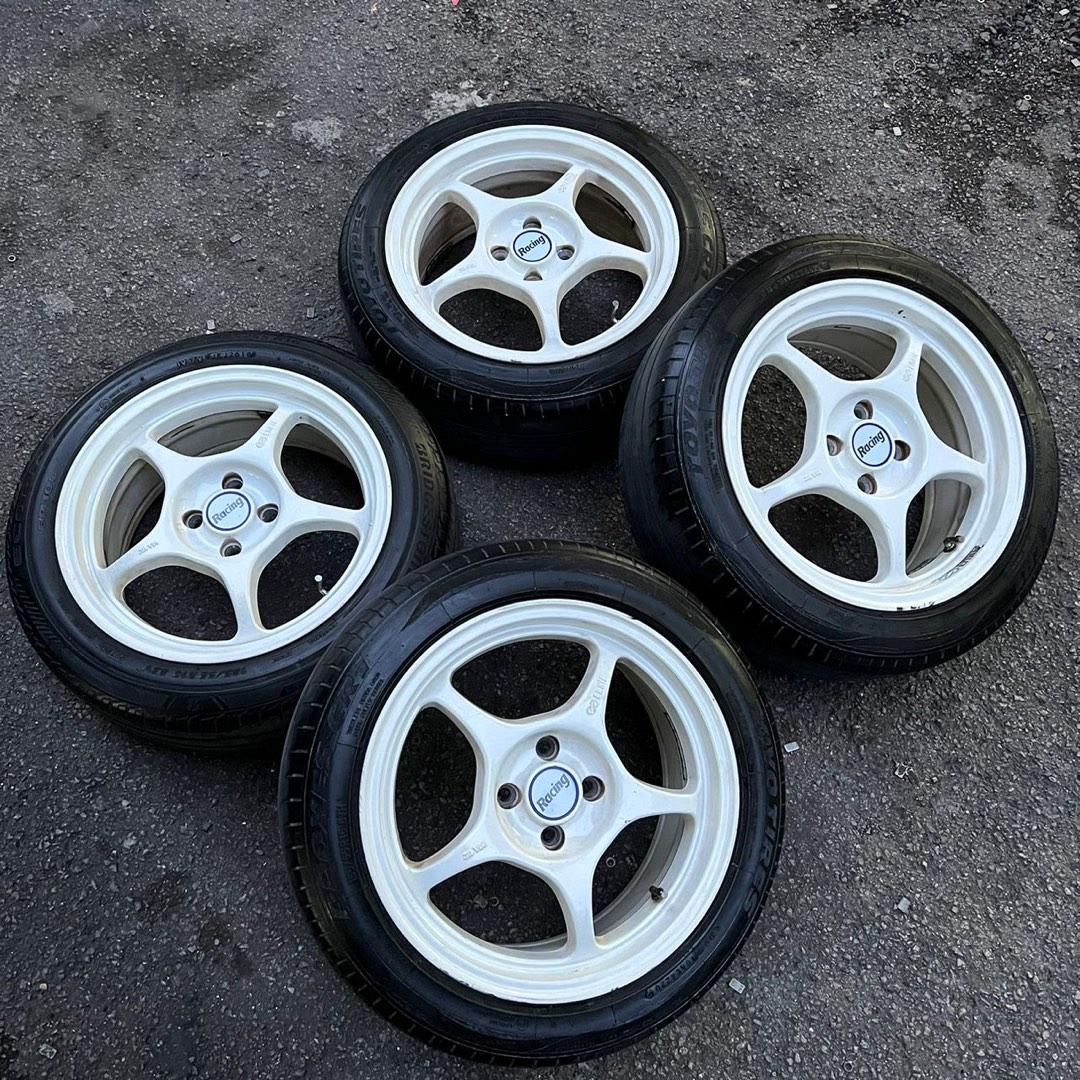 enkei rpo1 16 inch sports rim alza tyre 70%, Auto Accessories on Carousell