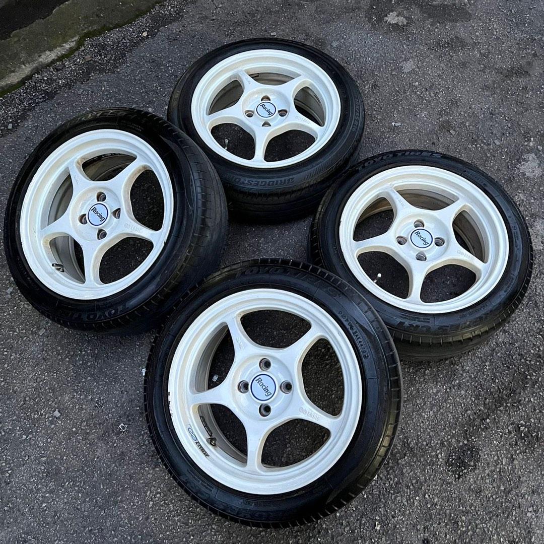 enkei rpo1 16 inch sports rim alza tyre 70%, Auto Accessories on Carousell