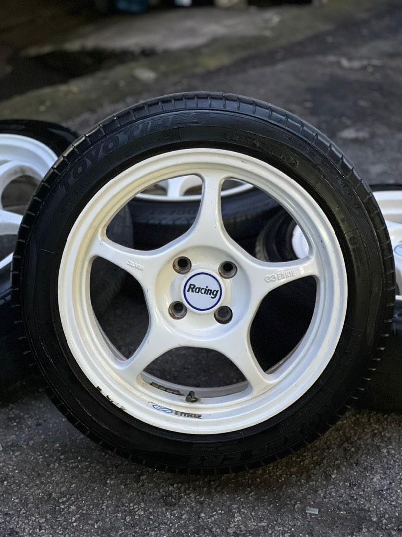 enkei rpo1 16 inch sports rim alza tyre 70%, Auto Accessories on Carousell