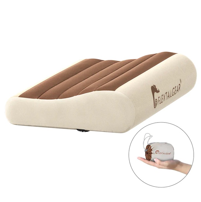 [啡色現貨]Flextailgear Zero Pillow 摺疊充氣枕頭 灰/啡, 運動產品, 行山及露營 - Carousell
