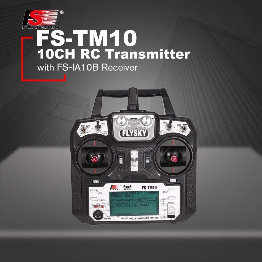 Flysky FS-TM10 FS-i6X 10CH 2.4GHz AFHDS RC Transmitter Radio Model Remote Controller System with ...