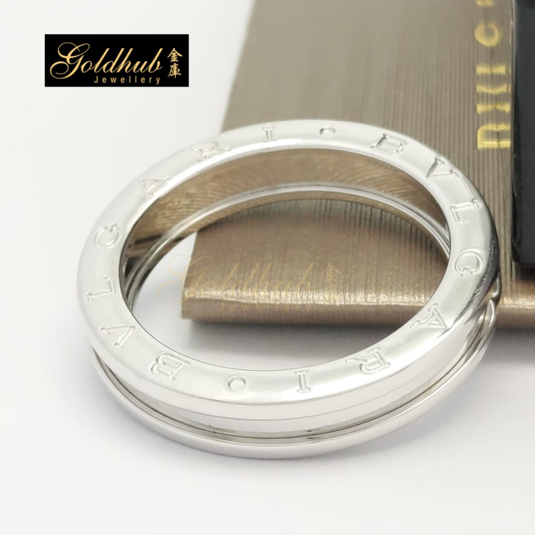 [Full Set EU Size: 60] 18k Pre-loved Bvlgari B.zero1 One Band Ring in ...