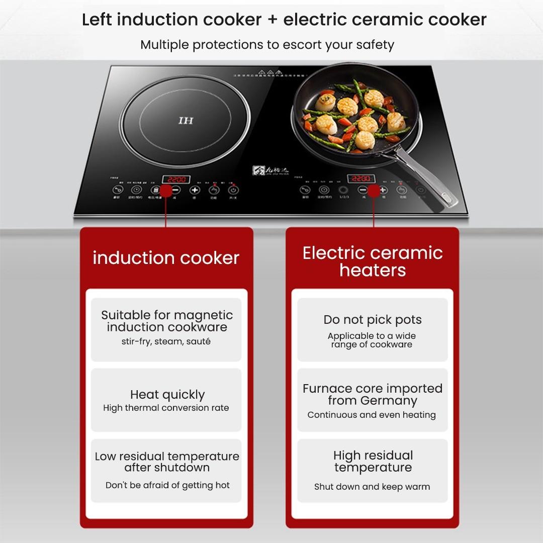GB-STORE [100% ORIGINAL] 2 Hob Infrared Induction Cooker Ceramic Touch ...