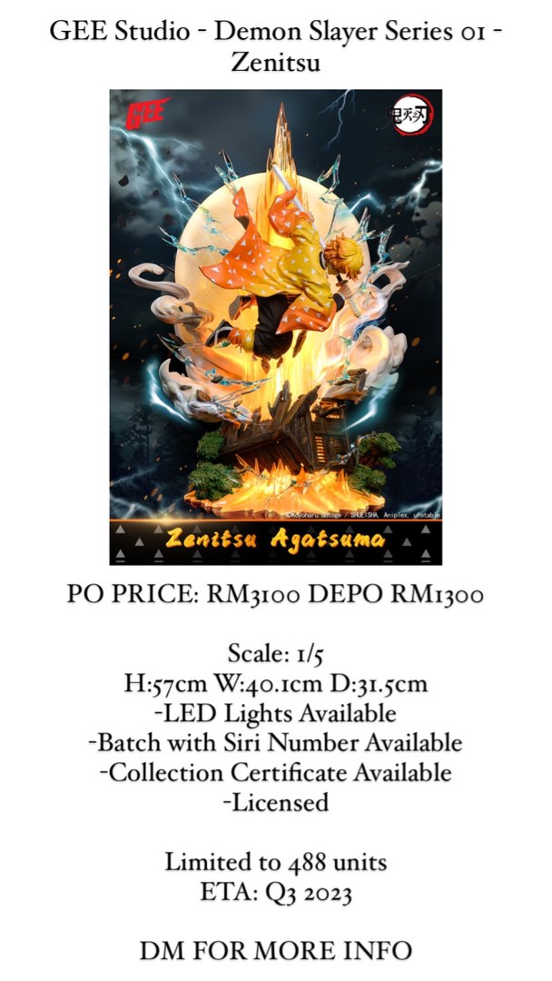 GEE Studio - Demon Slayer Series 01 - Zenitsu on Carousell