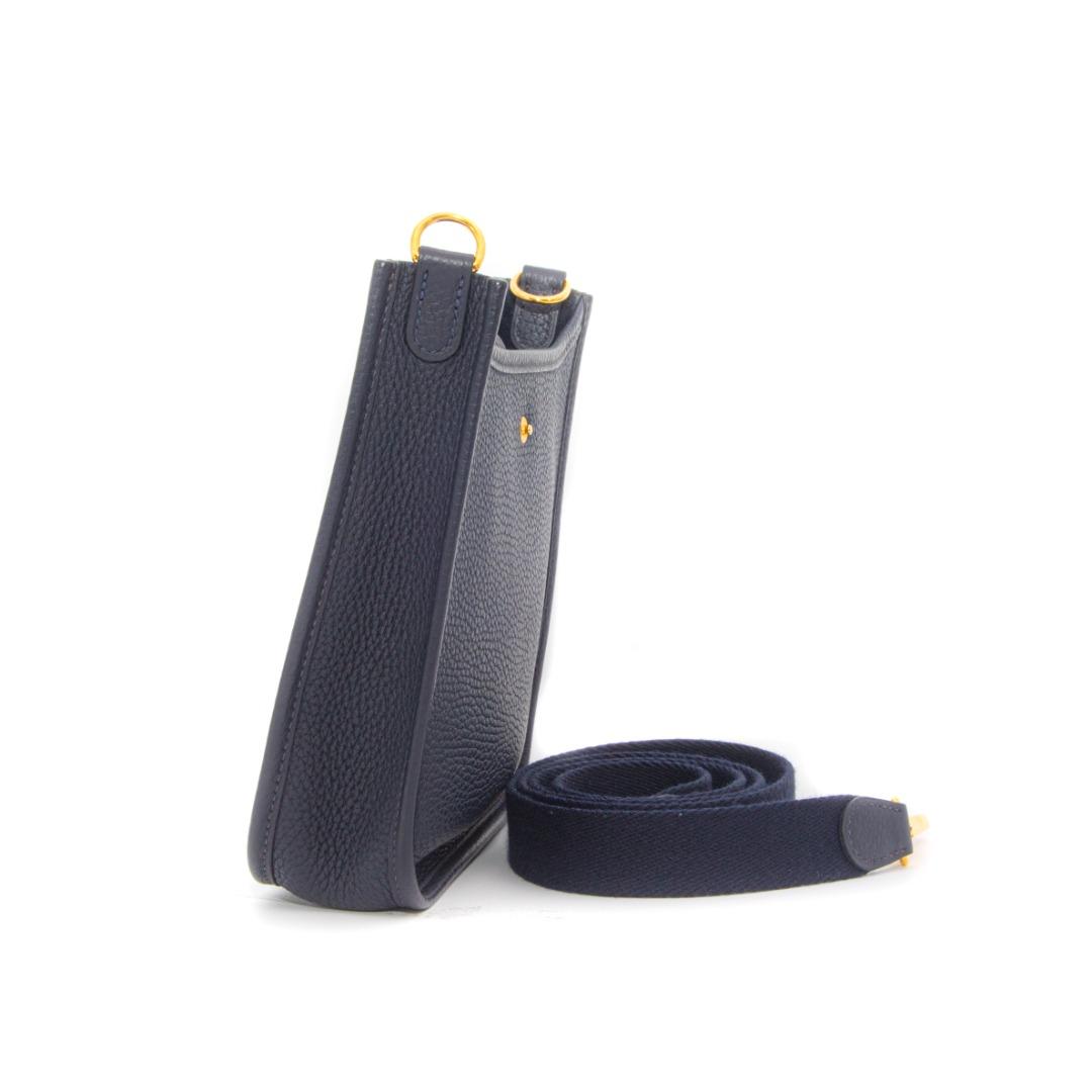 Hermes Mini Evelyn 16 III Dark Blue color with Gold Hard Ware, Luxury ...