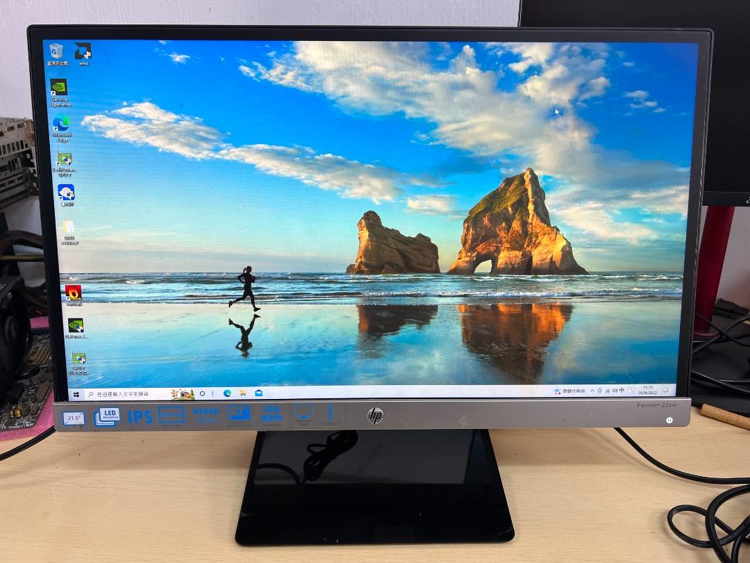 HP 22吋 顯示器 LED 熒幕 IPS /無邊框 不閃屏 高清 1080/ 22'' 22cw mon monitor, 電腦＆科技 ...