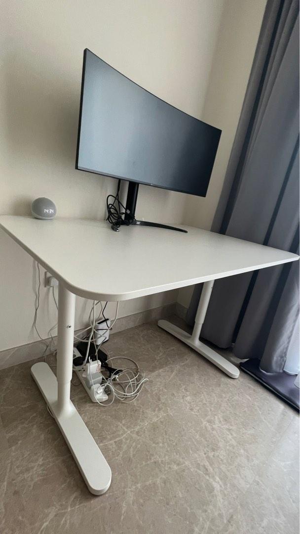 IKEA BEKANT desk 120x80cm, Furniture & Home Living, Furniture, Tables ...