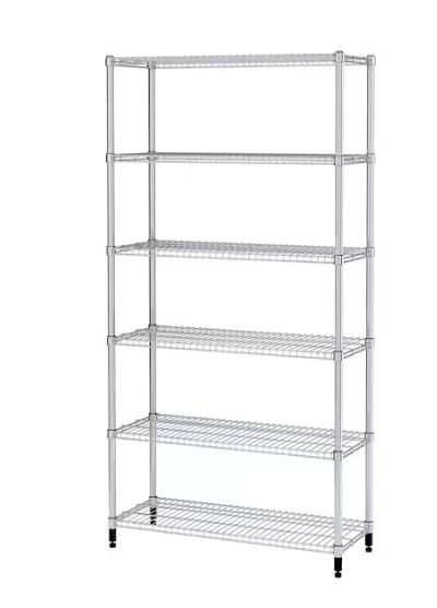 Ikea Stainless steel shelf (6 tier), Furniture & Home Living, Furniture ...