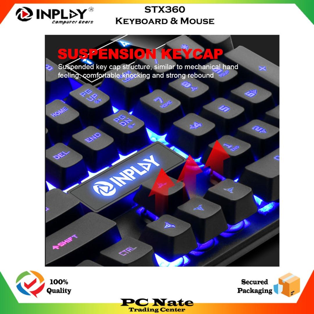 INPLAY STX360 RGB Suspended BACKLIGHT / GAMING KEYBOARD AND MOUSE Combo ...
