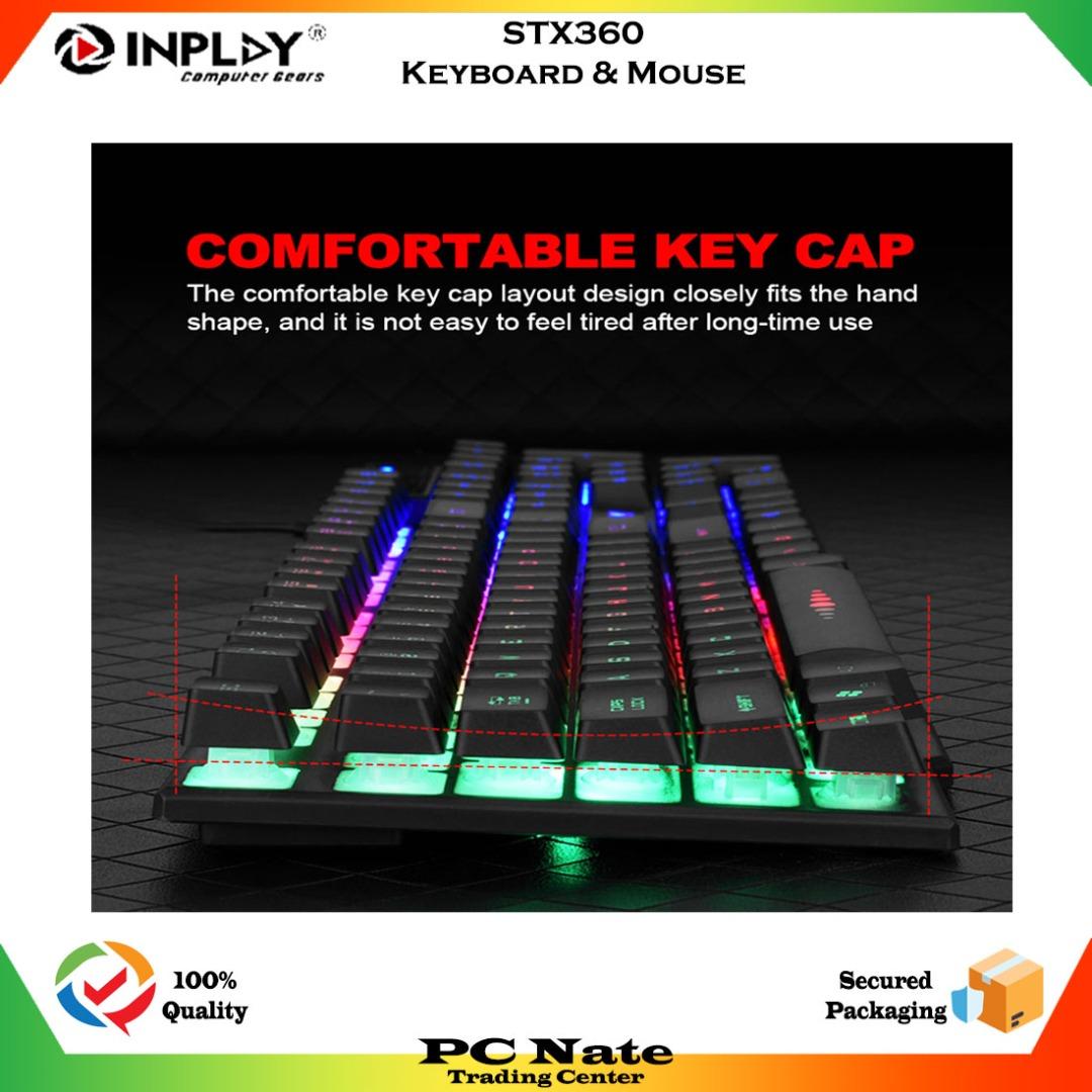 INPLAY STX360 RGB Suspended BACKLIGHT / GAMING KEYBOARD AND MOUSE Combo ...