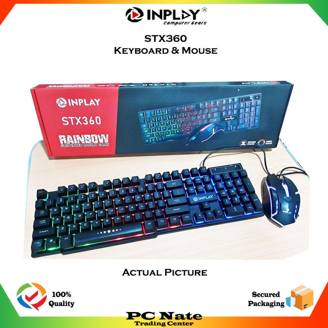 INPLAY STX360 RGB Suspended BACKLIGHT / GAMING KEYBOARD AND MOUSE Combo ...
