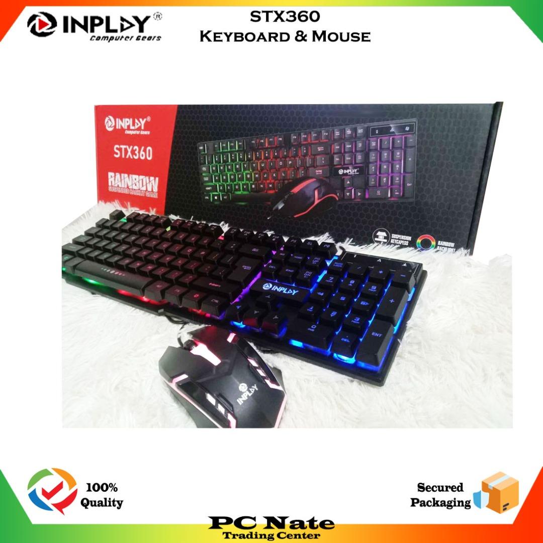 INPLAY STX360 RGB Suspended BACKLIGHT / GAMING KEYBOARD AND MOUSE Combo ...