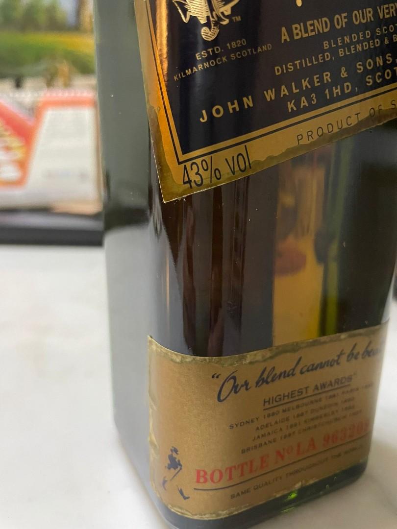 JOHNNIE WALKER BLUE LABEL 750ml 43,% alcohol, Food & Drinks, Alcoholic ...