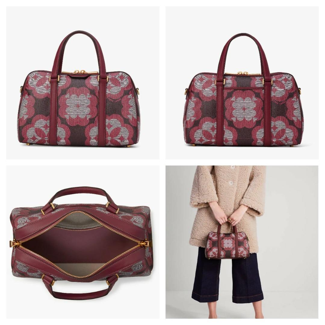 KATE SPADE Spade Flower Monogram Eleanor Medium Satchel, Luxury, Bags ...