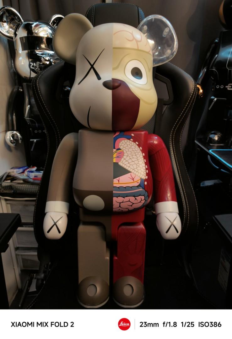 Kaws original fake 1000% bearbrick dissected set companion medicom, 興趣及 ...