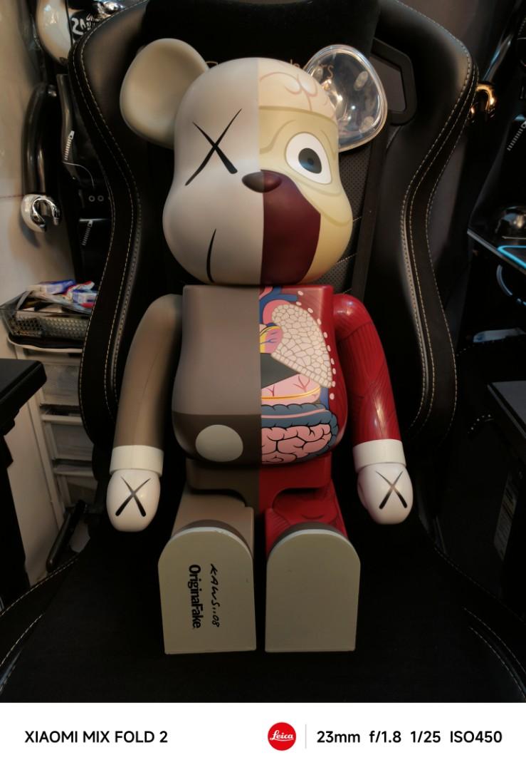 Kaws original fake 1000% bearbrick dissected set companion medicom, 興趣及 ...