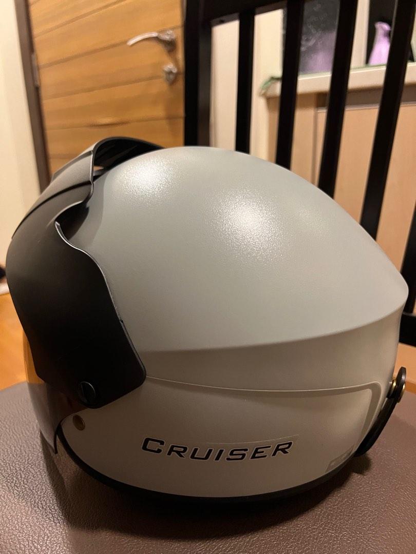 KEITH Cruiser Helmet - Half Helmet with Smoke Visor, Motorbikes on ...